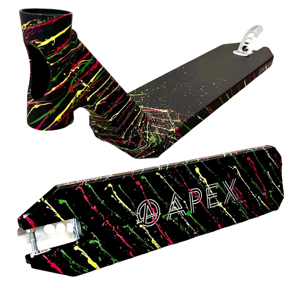 Apex Pro Scooter Deck Special Edition Rasta 5 x 19.3" – Ripped Knees