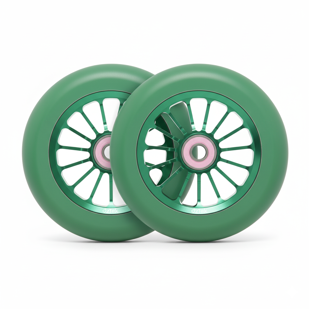 Aztek Architect Scooter Wheels 2XL Sage 115mm Pair – Ripped Knees