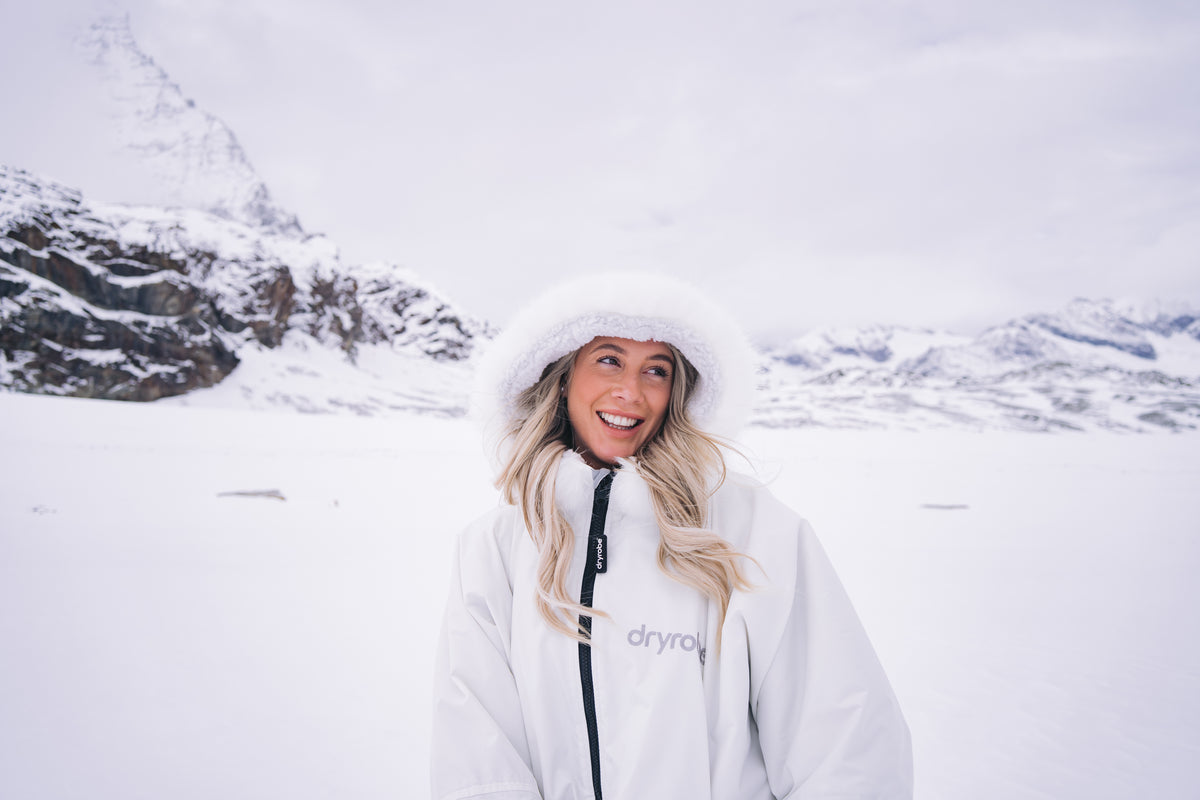 Dryrobe Advance Adults Long Sleeve Snow Alpine White – Ripped Knees