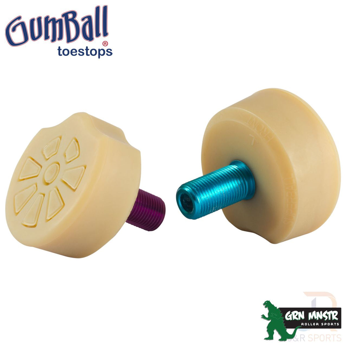 Gumball Superball Toe Stops Natural Long 30mm Pair – Ripped Knees