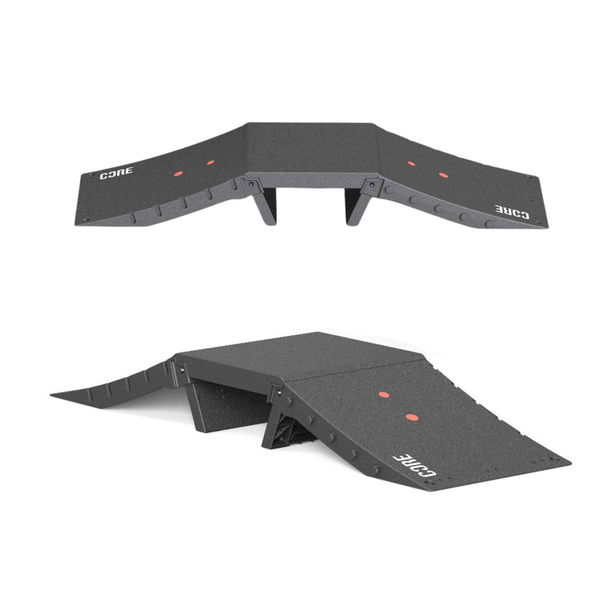 Core Skate Ramp Mini Funbox Set 2 Kickers & Flat Deck – Ripped Knees