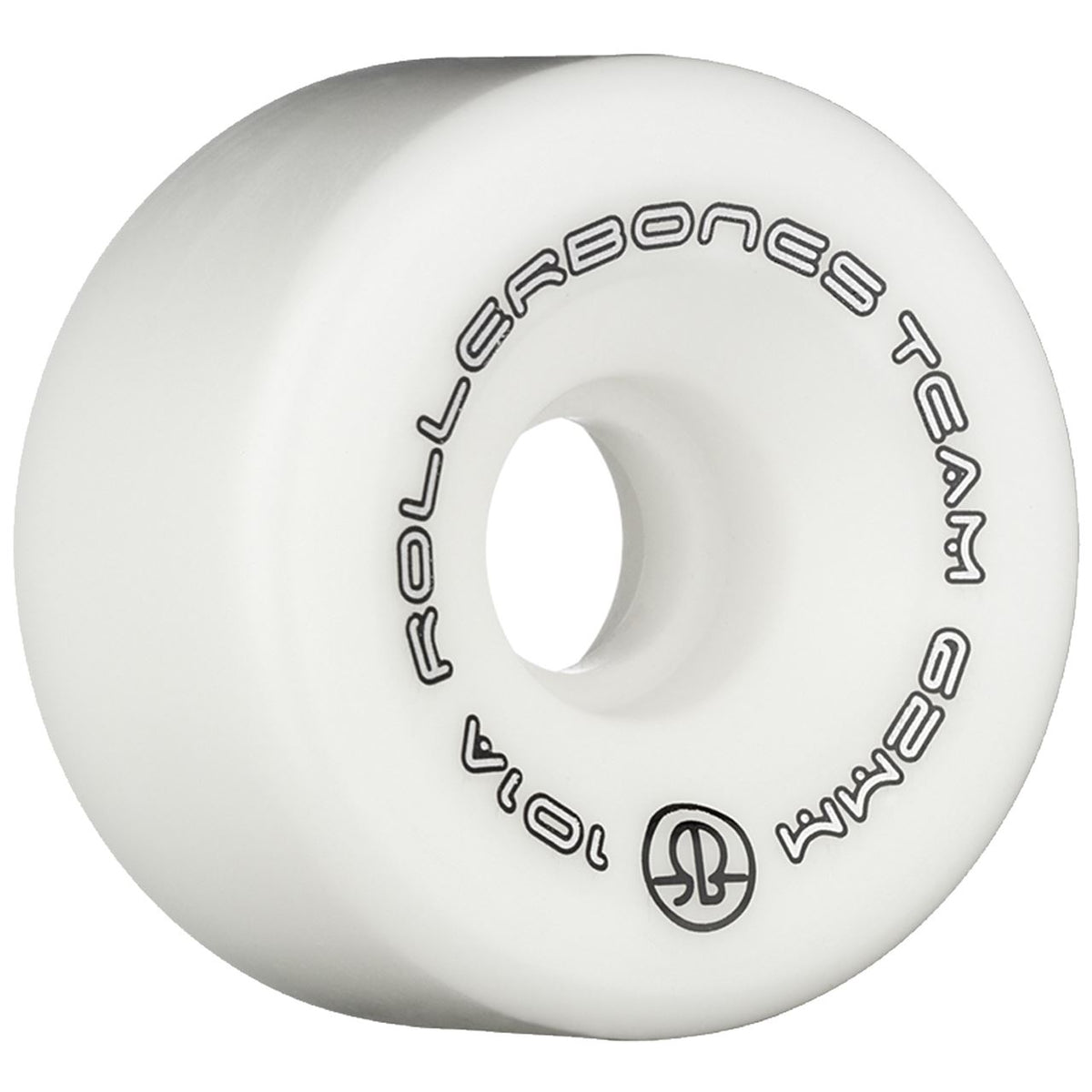 Rollerbones Team Logo Wheels White 62mm 101a - 8 Pack – Ripped Knees