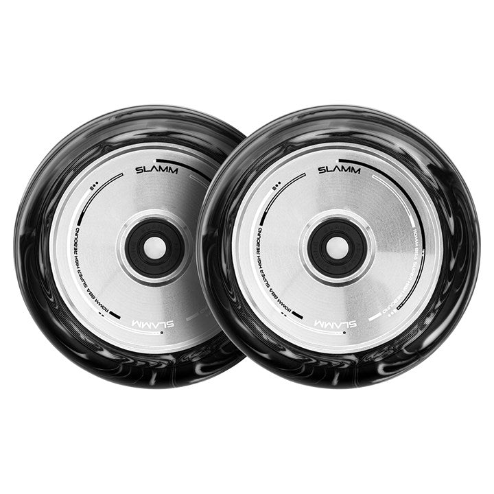 Slamm Swirl Hollow Core Wheels Black/White Pair – Ripped Knees