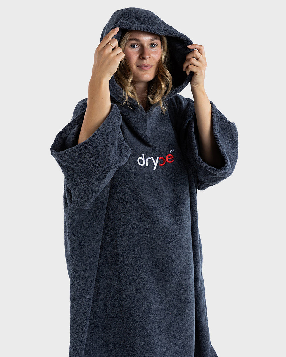Dryrobe Organic Towel Robe Navy Blue – Ripped Knees
