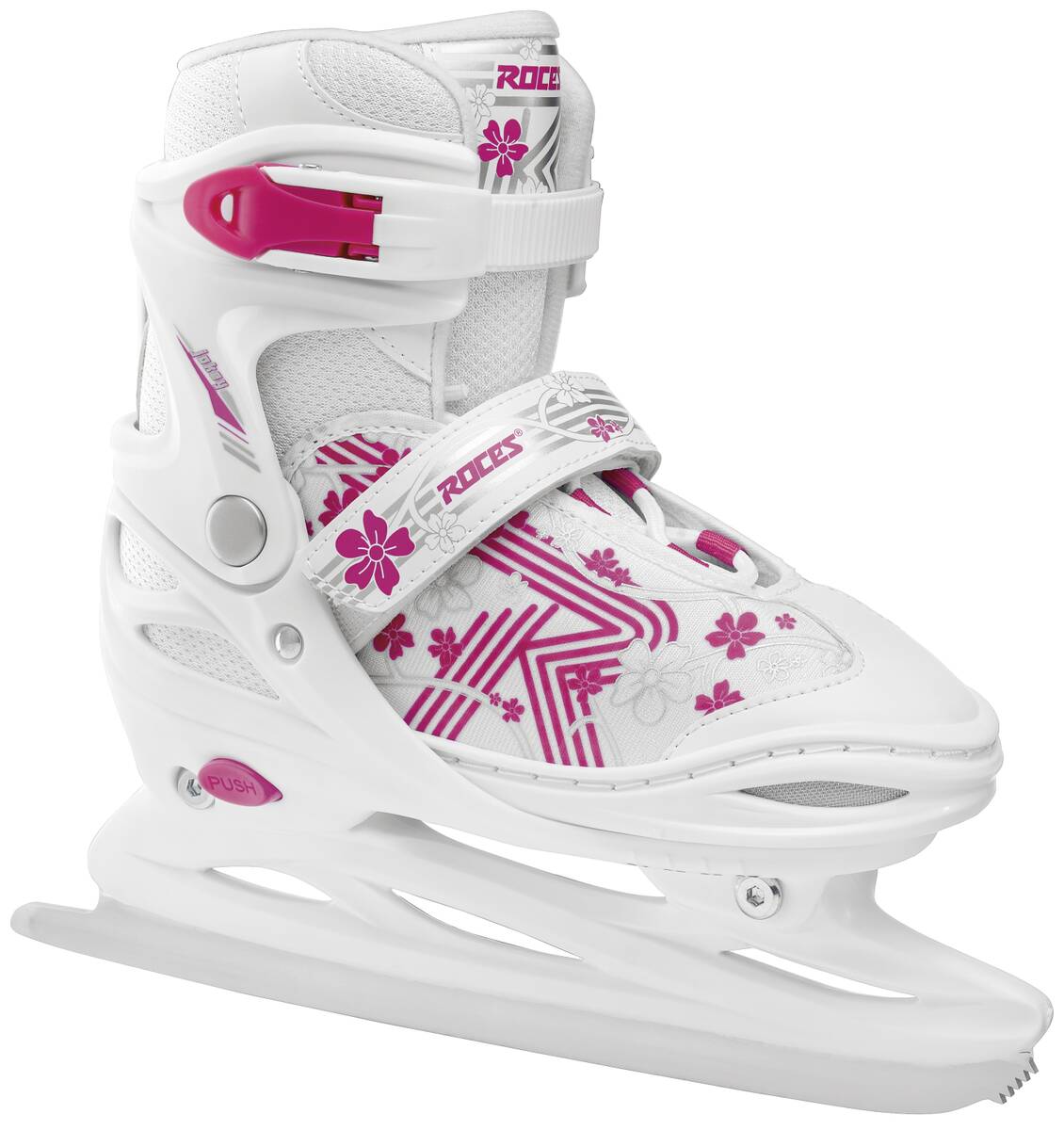 Roces Jokey 3.0 Kids Adjustable Ice Skates White/Pink – Ripped Knees