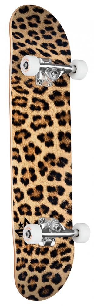 Mini Logo Leopard Fur Complete Skateboard Multi – Ripped Knees