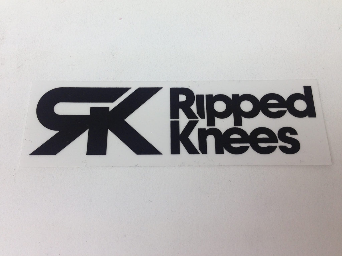 Ripped Knees Scooter Sticker 12CM Black