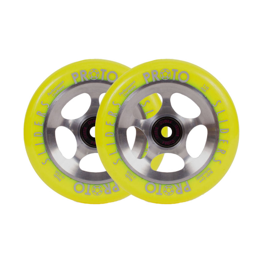 Proto Slider Starbright Scooter Wheels Yellow/Raw 2 Pack – Ripped Knees