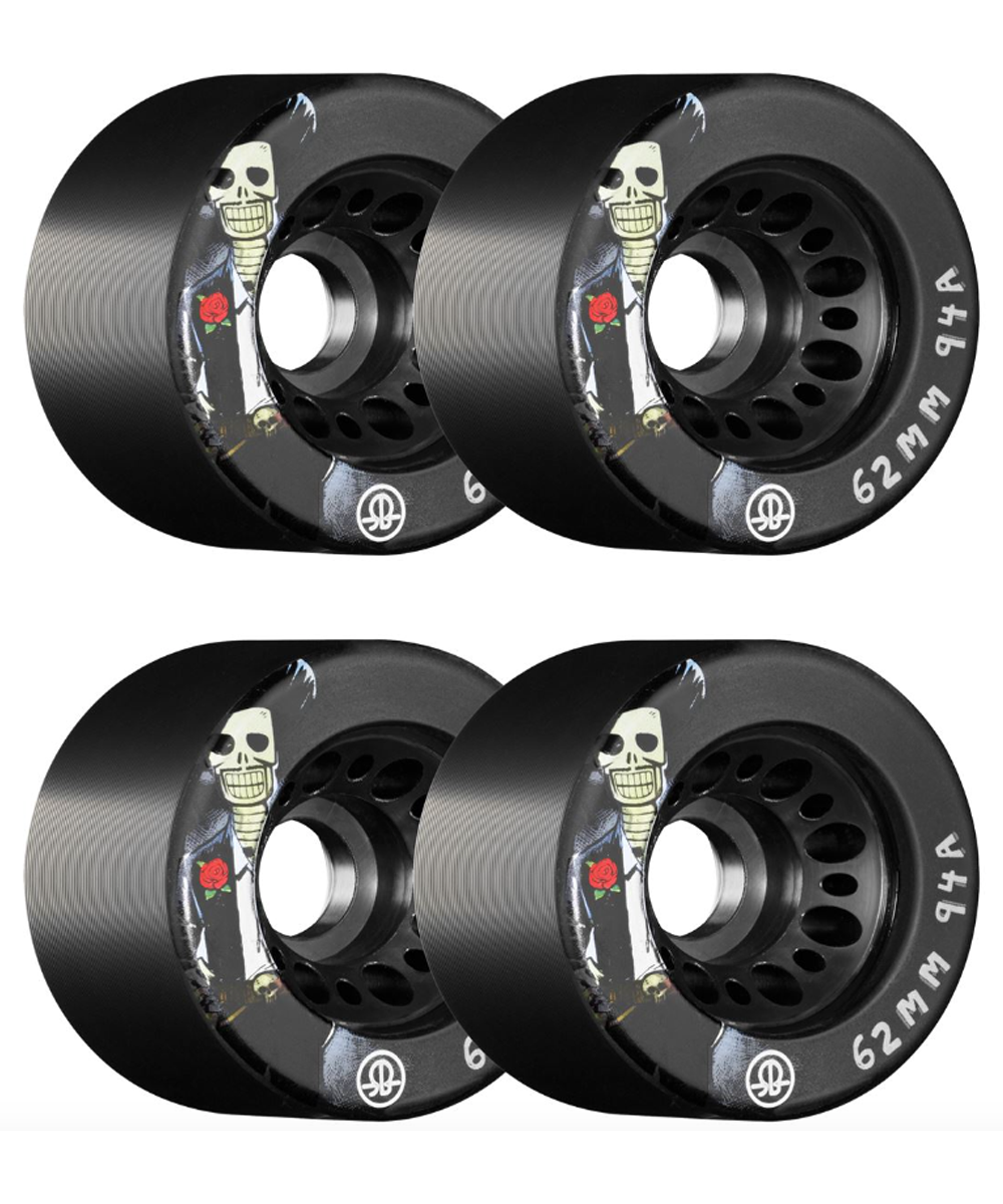 Rollerbones Day of the Dead Speed Series Wheels Black 62mm 94a – Ripped ...